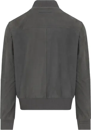 Ermenegildo Zegna Suede Bomber Jacket - Gray