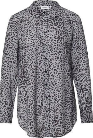Comma Langarmbluse Bluse Feine Longbluse mit Animalprint