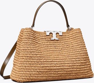 Tory Burch Damen Eleanor Raffia Satchel