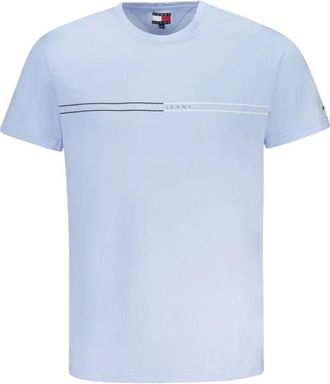 Tommy Hilfiger Homme, Tops, Bleu, Taille: XL T-shirt Homme en Coton Bleu