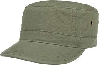 LIPODO Casquette Urbaine Army Femmes/Hommes - Casquette Plate en 100% de Coton - Casquette Army S/M, L/XL - Bonnet en Olive - 54-57 cm