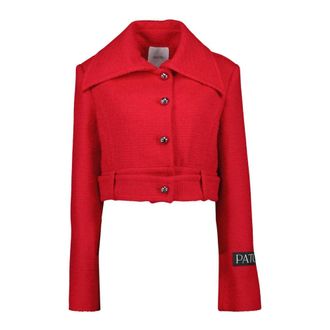 Patou Rote Tweed Kurzjacke - - Jackets - Damen - Rot - XS