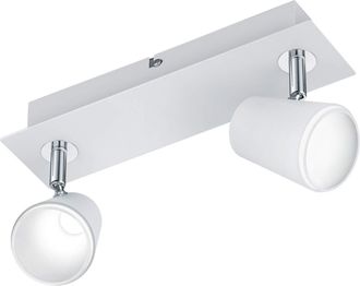 Trio Leuchten LED Spotbalken Narcos 873170231, Metall weiß matt, inkl. 2x 6 Watt LED, 16.0 x 28.5 x 9.5 cm