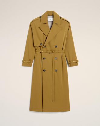 Ami Ami Paris - Trenchcoat aus Wolle in Mustard Braun - Gr&ouml;&szlig;e: XXS - f&uuml;r Damen