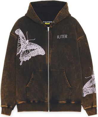 Iuter Iuter, Homme, Sweatshirts et sweats &agrave; capuche, Brun, Taille: M Zip Sweat &agrave; capuche Butterfly Marble