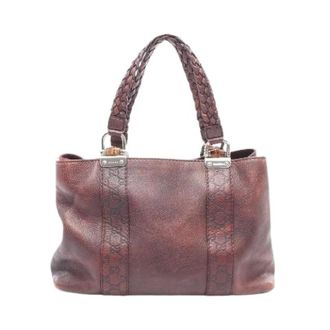 Gucci Sac cabas en cuir bambou Pre-owned - Femme - Pre-owned - Rouge - Taille: ONE Size