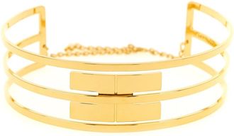 Elisabetta Franchi Femme, Accessoires, Jaune, Taille: ONE Size Logo Band Necklace
