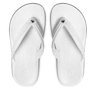 Crocs Zehentrenner Crocs Crocband Flip 11033 Wei&szlig;