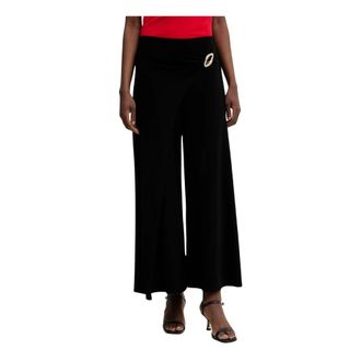 Joseph Ribkoff Culotte-Hose aus seidigem Strick mit Schnallen-Detail - - Trousers - Damen - Schwarzk - L