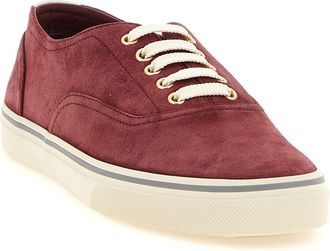 Brunello Cucinelli Suede-Effect Calfskin Sneaker - Burgundy