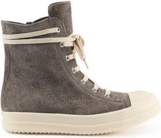 Rick Owens Baskets montantes zipp&eacute;es en cuir velours