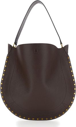 Isabel Marant Womens Hobo Bag Oskan Brown Leather Shoulder