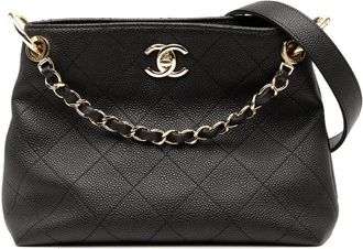 Chanel Hobo Bags - Small Quilted Caviar City Walk Hobo - Gr. unisize - in Schwarz - f&uuml;r Damen