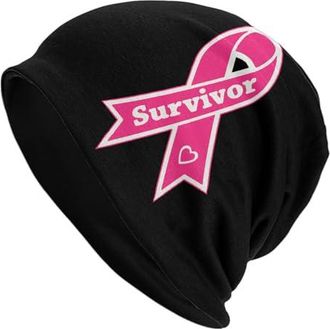 Generic Homme Femme Bonnets De Ski Cancer du Sein, Coeur De Patte Bonnets Tricot&eacute; Doux Bonnet dhiver Chaud Hiver Chapeaux pour Patinage Hiver Course