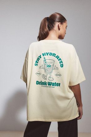 Next T-Shirt Oversized Fit T-Shirt mit Grafik aus Baumwolle (1-tlg)