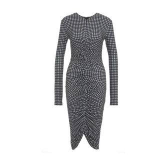 Norma Kamali Schwarzes Ger&uuml;schtes Stretchkleid Aw24 - - Dresses - Damen - Schwarzk - S