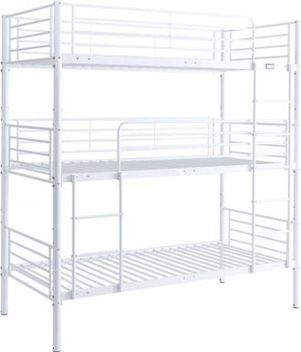 Habitat et Jardin 3-Etagen-Hochbett HAVIN - 90 x 190 cm - Wei&szlig;