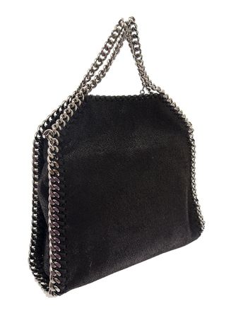 Stella McCartney Womens Mini Tote Bag 3chain Black Ecoleather Polyester Shoulder