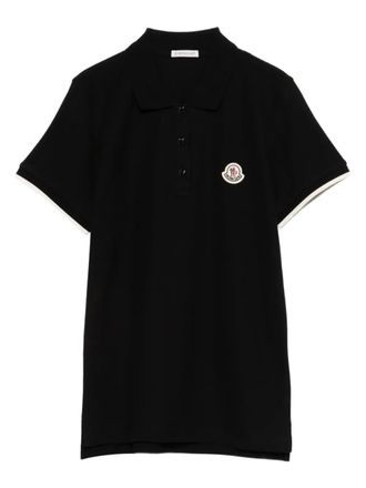 Moncler polo &agrave; logo - Noir