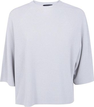 Fabiana Filippi Femme, Pulls, Blanc, Taille: 36 FR Knit Construction Round Neck Short Sleeves
