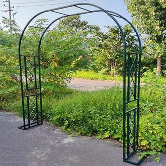 Generic Arche Jardin pour Grimpantes, Arceau &agrave; Rosier Grande, Large 140cm 180cm 220cm 260cm 300cm 340cm pergola en Metal, Robuste Arche de Mariage Acier(Green