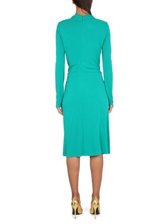 Alberta Ferretti V-Neck Viscose Dress - Green
