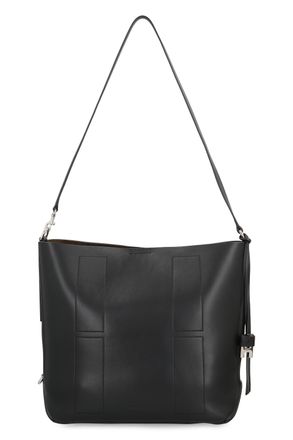 Hogan Womens Hobo Bag Hocket Media Black Leather Shoulder