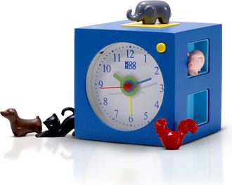 KooKoo KidsAlarm Blau, Kinderwecker mit 5 Bauernhoftieren und echten Aufnahmen