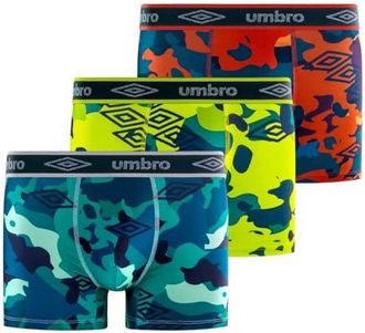 Umbro Homme Umb/1/Bmx3/Puk Boxeur Ajust&eacute;, Rouge/Jaune/Bleu/Noir, XXL EU